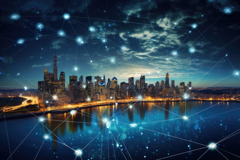 Global Business Internet Network Connection Interior. AI Generated ...