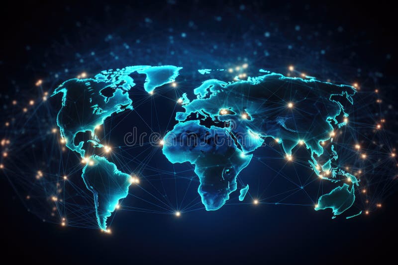 Global Business Internet Network Connection Interior. AI Generated ...