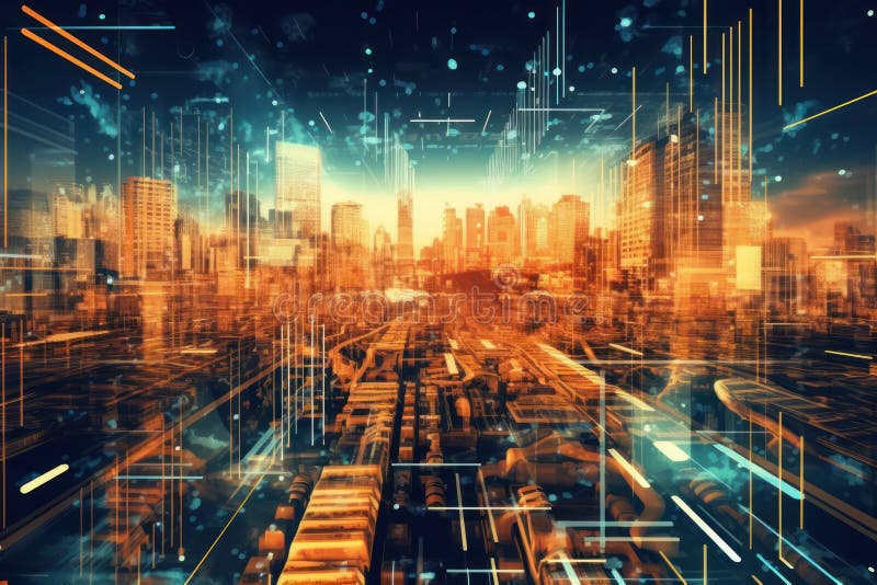 Global Business, Internet Network Connection, IoT Internet of Things ...