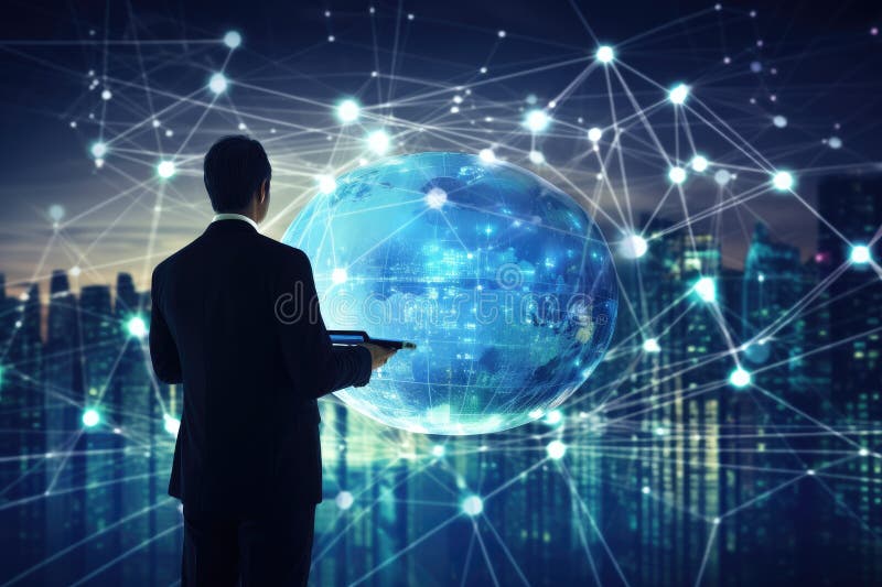 Global Business Internet Network Connection Iot Internet of Things ...