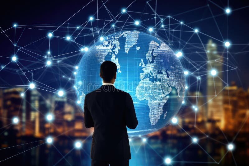 Global Business Internet Network Connection Iot Internet of Things ...