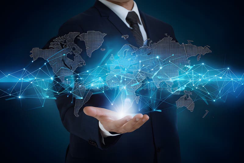 Global Business Internet Network Connection, Technology and ...