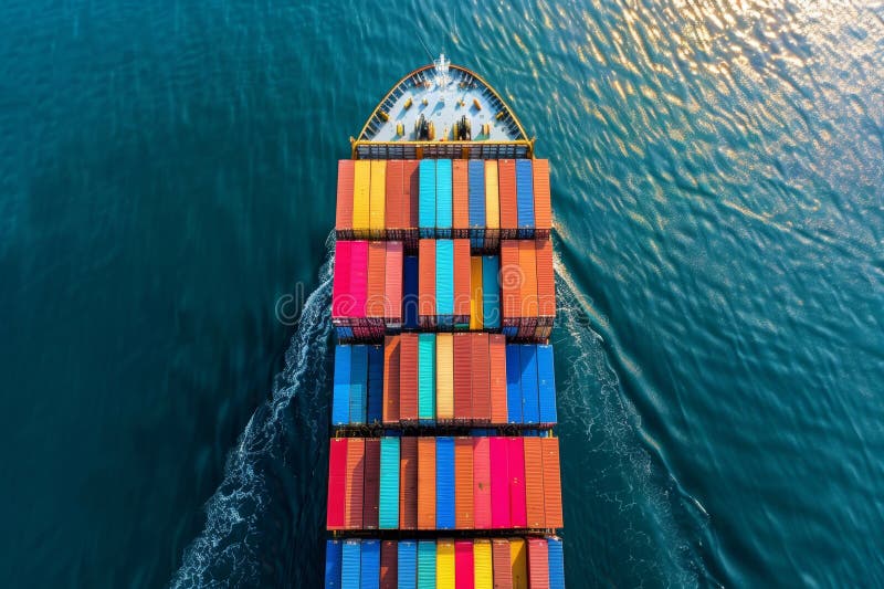 Global Business Logistics with Container Cargo Freight Ship Transport ...