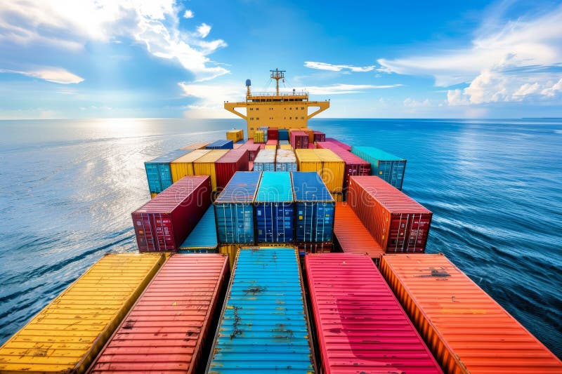 Global Business Logistics Import-export and Container Cargo Freight Ship Transport Concept Stock ...