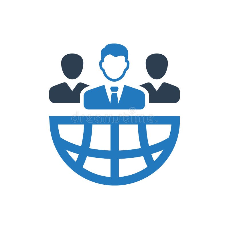 Global Business Man icon stock vector. Illustration of business - 97829820