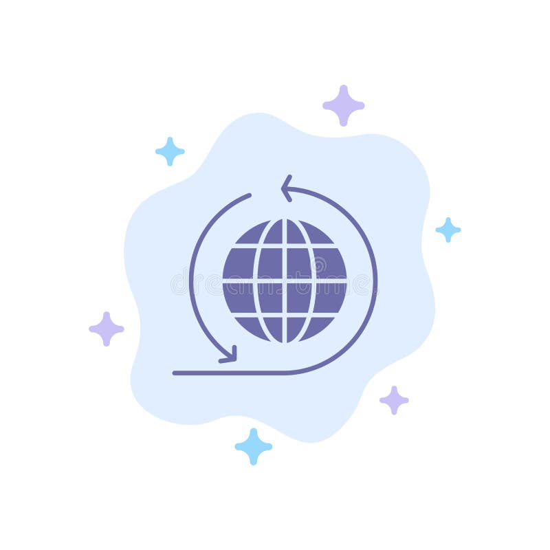 Global Business, Business Network, Global Blue Icon on Abstract Cloud ...