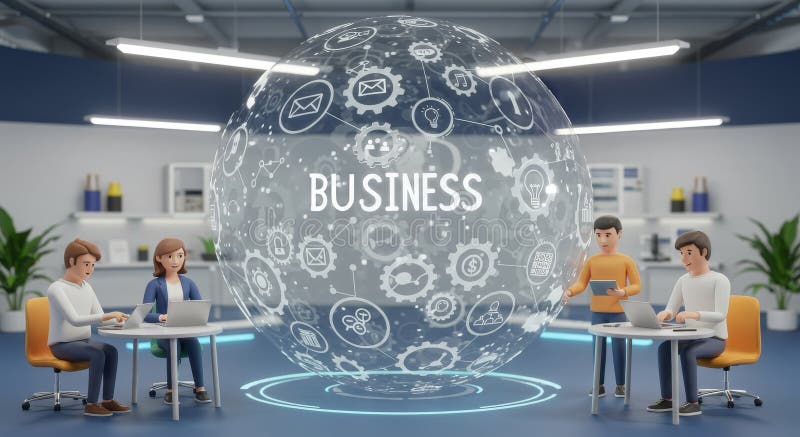 Global Business Network Collaboration Teamwork Technology and Global ...