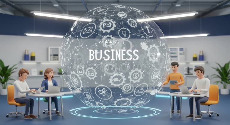 Global Business Network Collaboration Teamwork Technology and Global ...