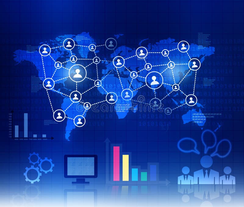 Global business network stock illustration. Illustration of globe ...