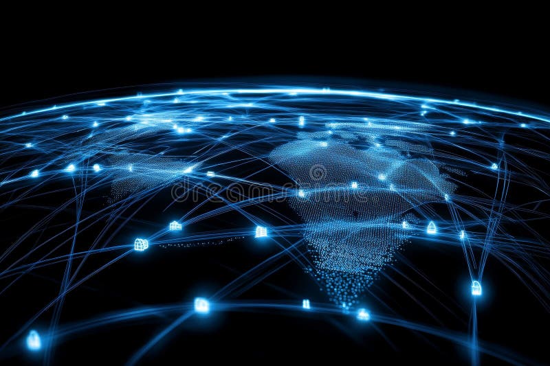 Global Business Network Connections Across a Digital Background Stock ...