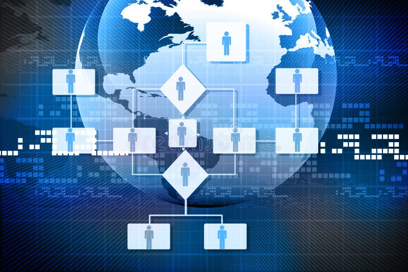 Global business network stock illustration. Illustration of leader ...