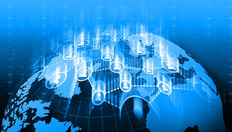 Global business network stock illustration. Illustration of discussion ...