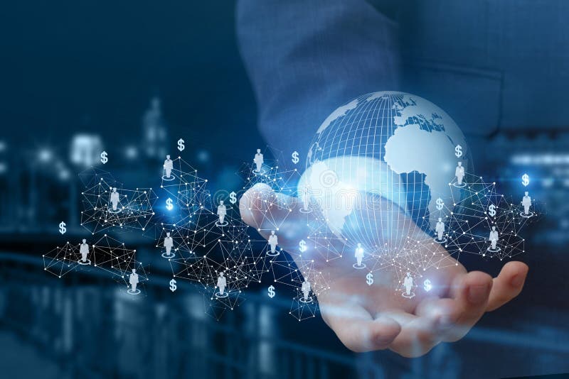 Support Global Business Networks. Stock Image - Image of corporation ...