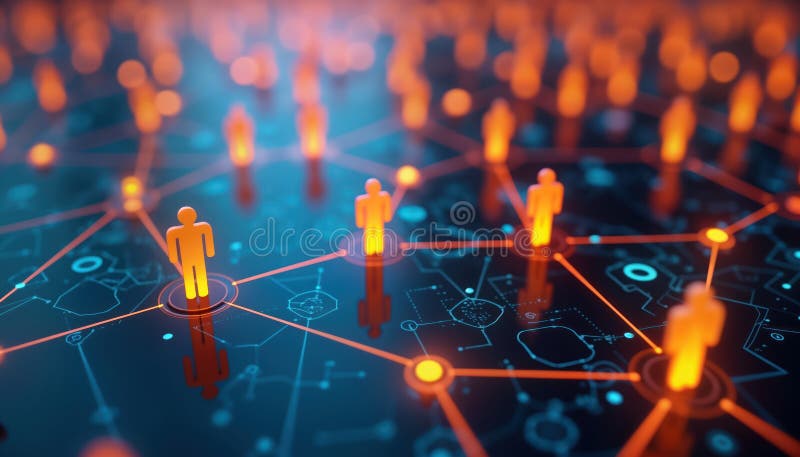 Global Business Network Illustration Shows Interconnected People Global ...