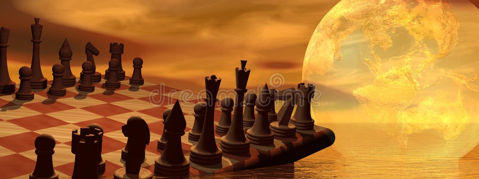 Global Business Strategy Chess World Sovereignty Stock Illustration ...