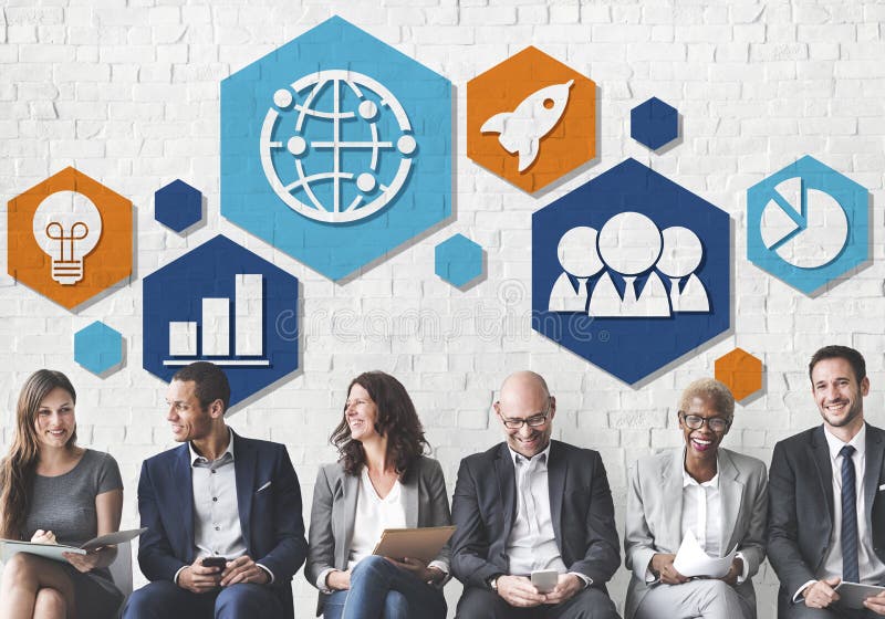 Global Business Strategy Planning Icon Concept Stock Image - Image of ...