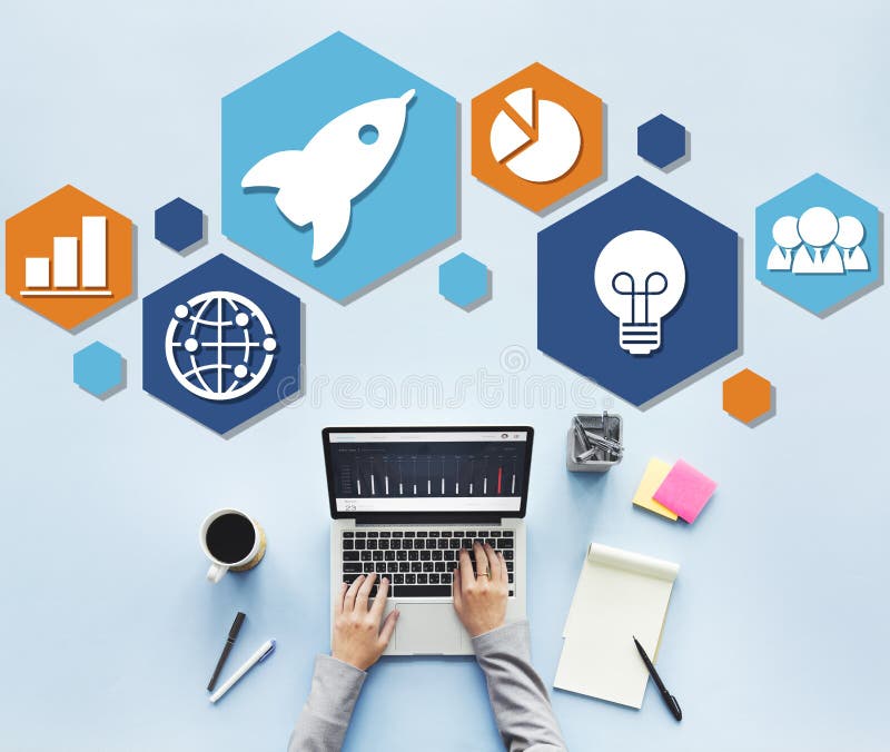 Global Business Strategy Planning Icon Concept Stock Photo - Image of ...