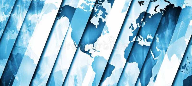 Global Business Structure Collage Divided by Vertical Lines with Bright ...