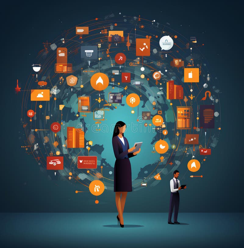 Global Business Structure of Networking for Communication Stock ...