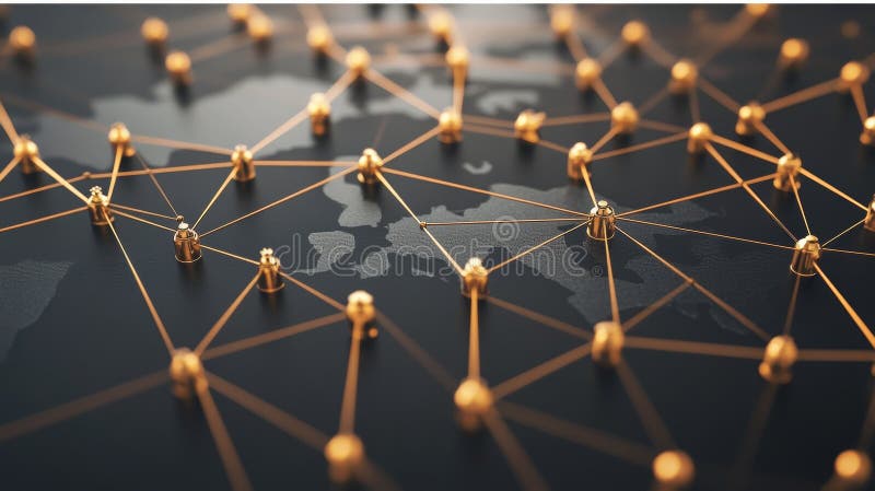 Global Business Structure of Networking Stock Photo - Image of ...