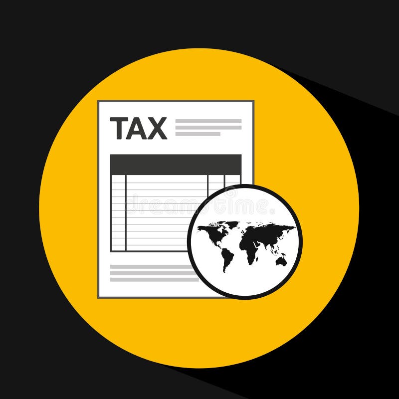 Global Business Taxes Concept Icon Stock Vector - Illustration of ...