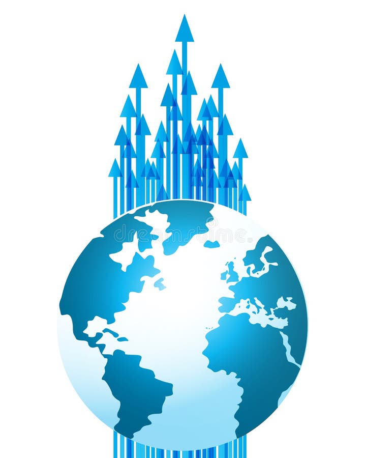 Global Business Technology Progress Arrows Stock Vector - Illustration ...