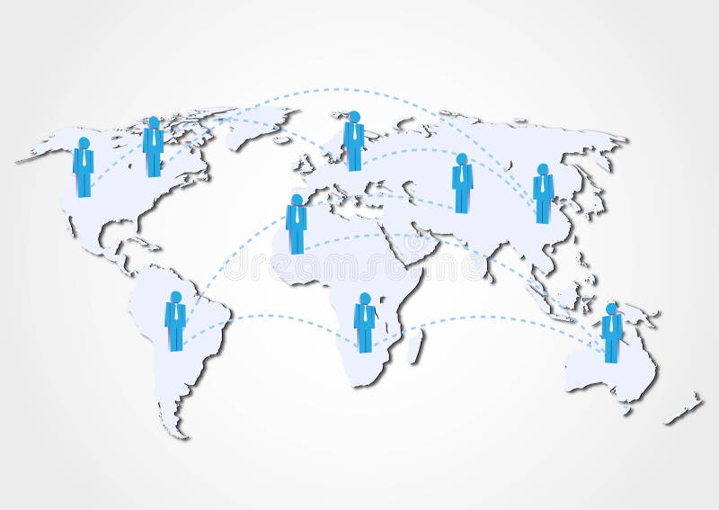 Global Bussiness Network Concept Stock Illustration - Illustration of ...