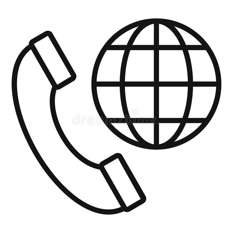 Global Call Icon Vector Flat Stock Illustration - Illustration of ...