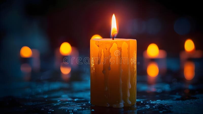 Global Candlelight Vigil for a Cause in a Minimalist Dark Setting ...