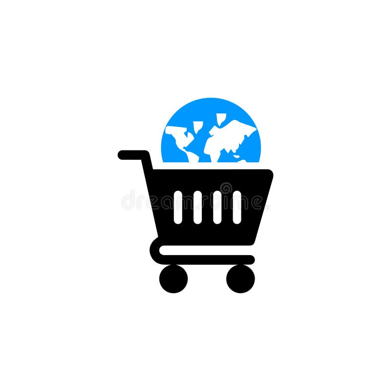 Global, Cart, Shopping, E-commerce, Basket Icon Stock Vector ...