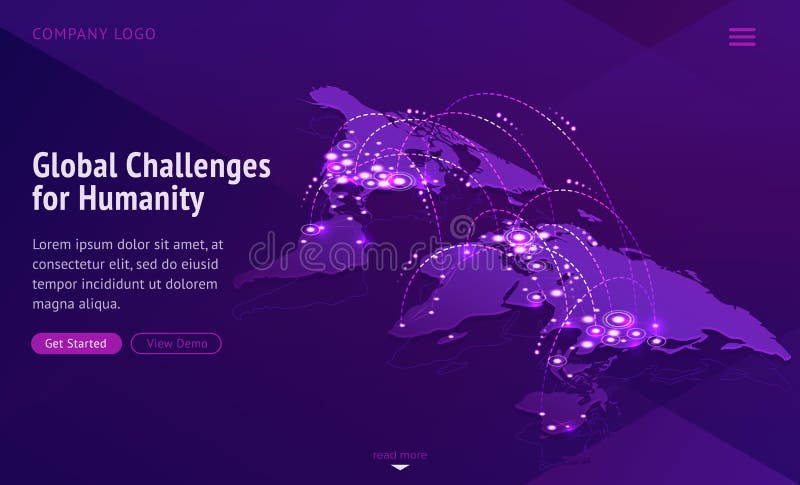 Global Problems Posters with Destroyed Buildings Stock Vector ...