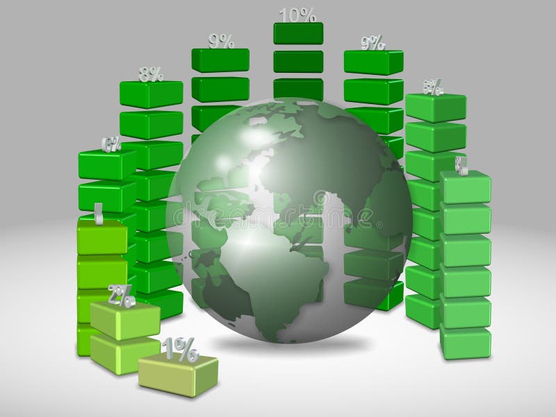 Global chart stock illustration. Illustration of representation - 24019501