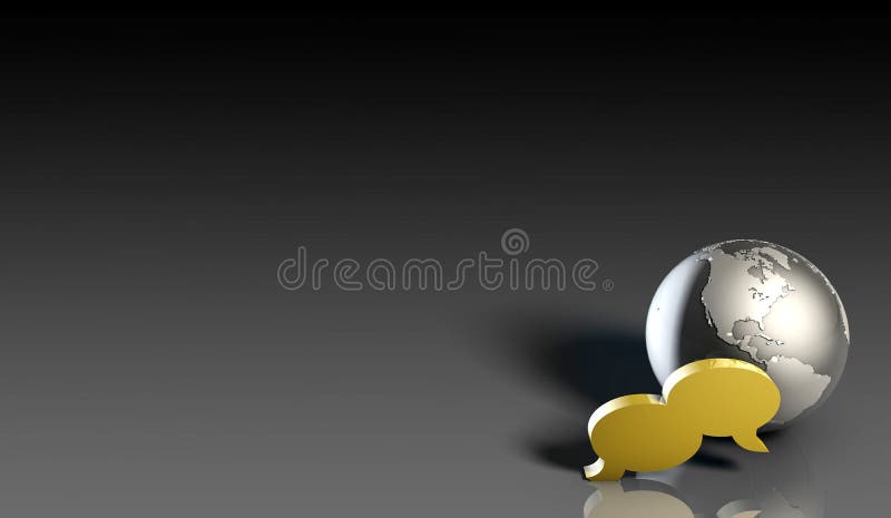 Global Chat Icon with Clean Background Stock Vector - Illustration of ...