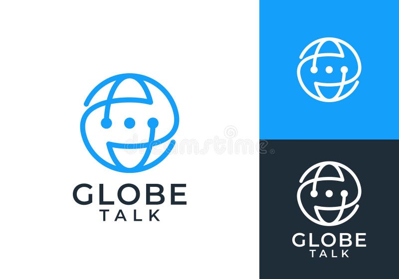 Global Chat Communication Logo. Globe Talk Technology Connection Vector ...