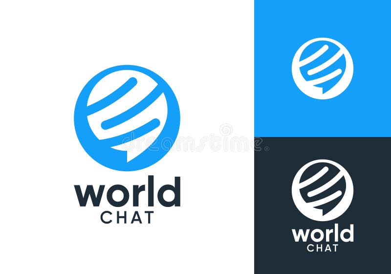 Global Chat Communication Logo. Globe Talk Technology Connection Vector ...
