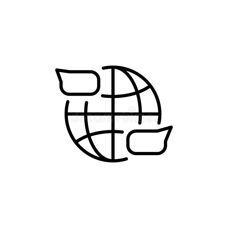 Global chat icon stock vector. Illustration of holiday - 330376437