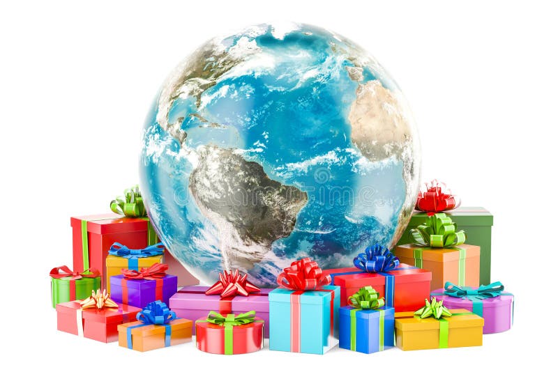 Gift Box Globe Stock Illustrations – 3,922 Gift Box Globe Stock ...