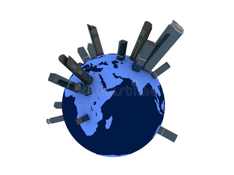 Global cities stock illustration. Illustration of concept - 6393933