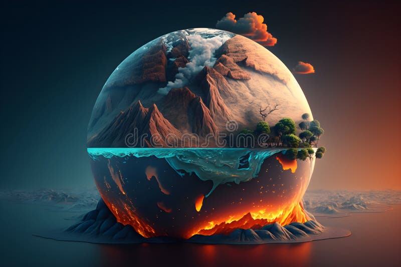 Global Climate Change Concept. Earth Planet Suffering from Global ...