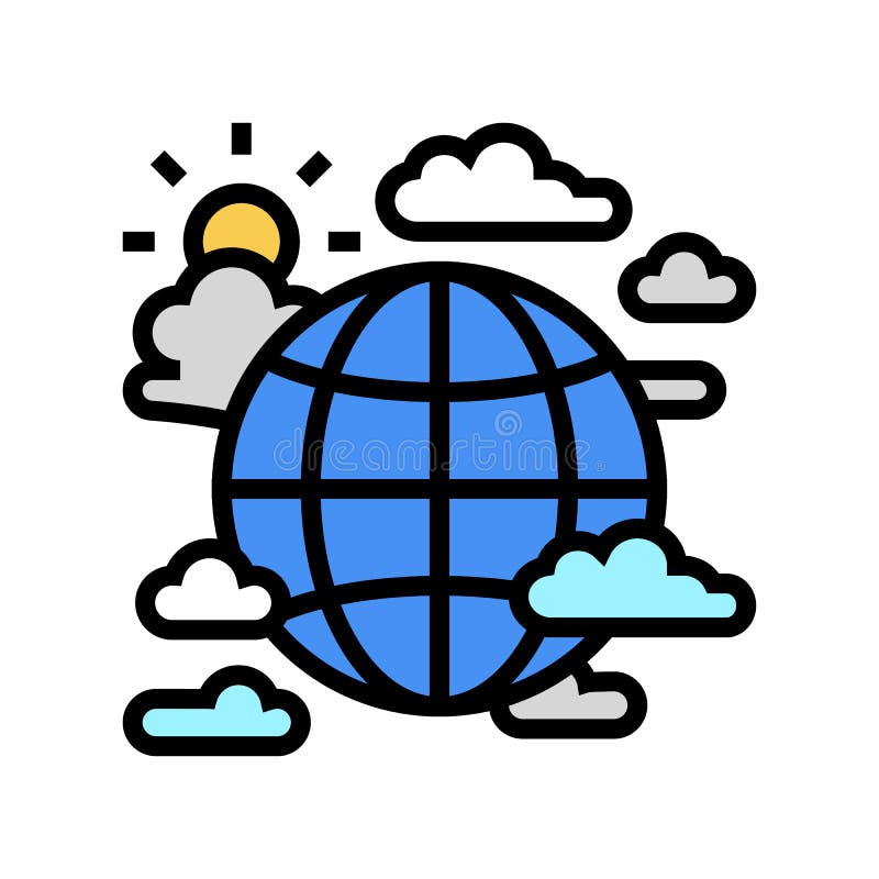 Global Climate Color Icon Vector Illustration Stock Vector ...