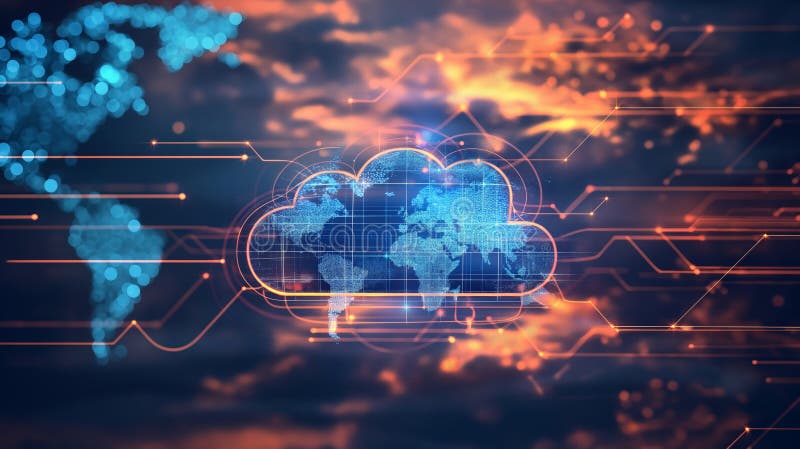Global Cloud Computing Concept Stock Image - Image of tech ...