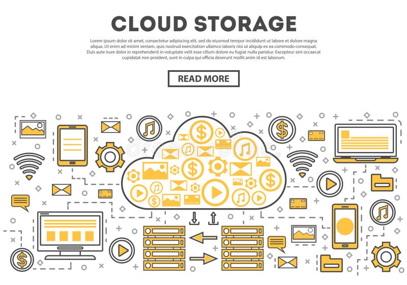 Global Cloud Computing Network Stock Illustration - Illustration of ...