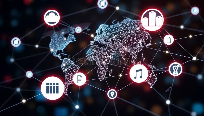 Global Commmunication Network Concept with Interconnected Bussiness ...