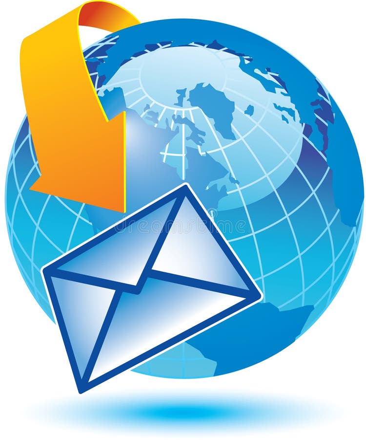 Global Email stock vector. Illustration of button, sign - 4544417