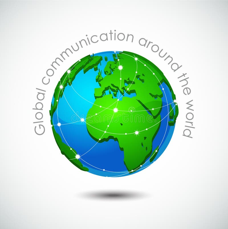 Global Communication Around Planet Earth Stock Vector - Illustration of ...