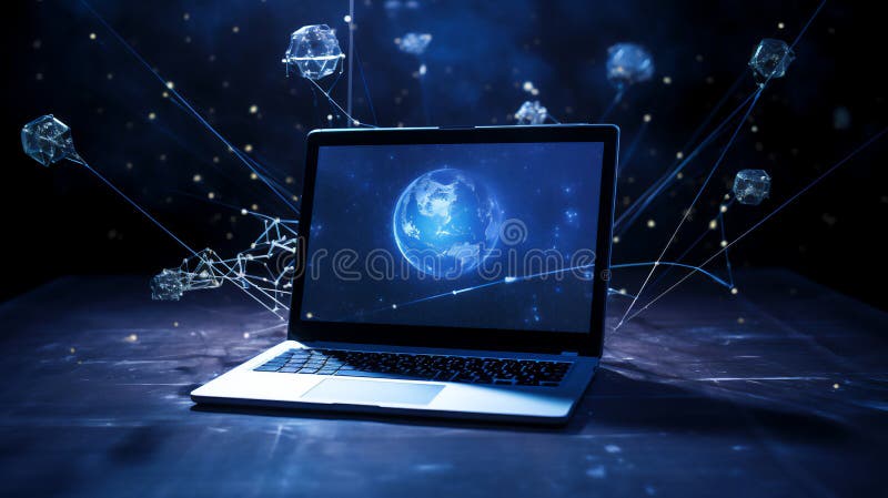 Global Communication Big Data Being Transmitted Across the World while ...