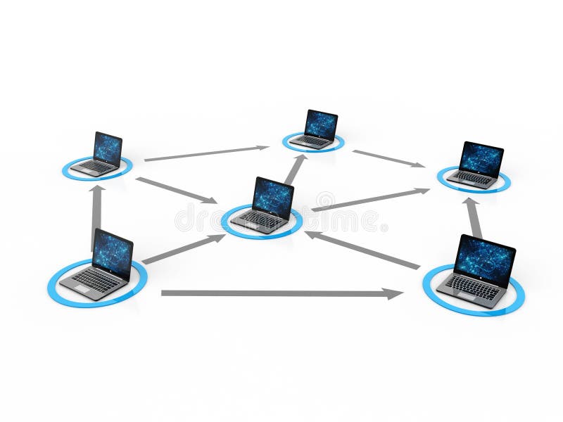 Global Computer Network Internet Communication 3d Render Stock