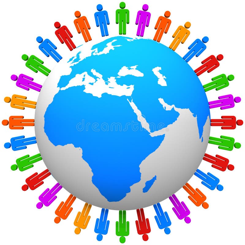 Global Media Communication Concept Stock Illustration - Illustration of ...