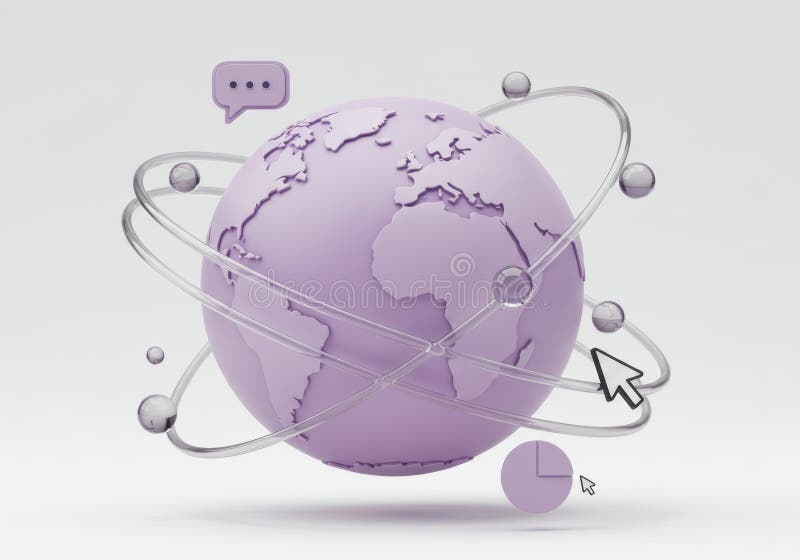 Global Communication Concept with Earth and Digital Elements Stock ...
