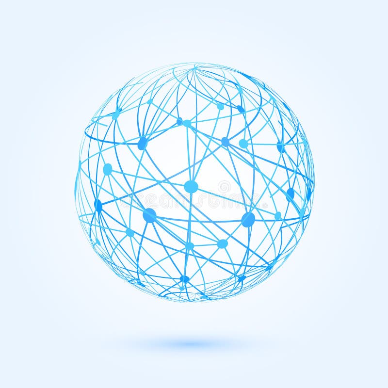 Global Communication Development Wireframe Concept Sphere Stock Vector ...